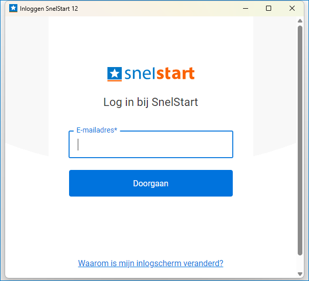 Inloggen in SnelStart 12